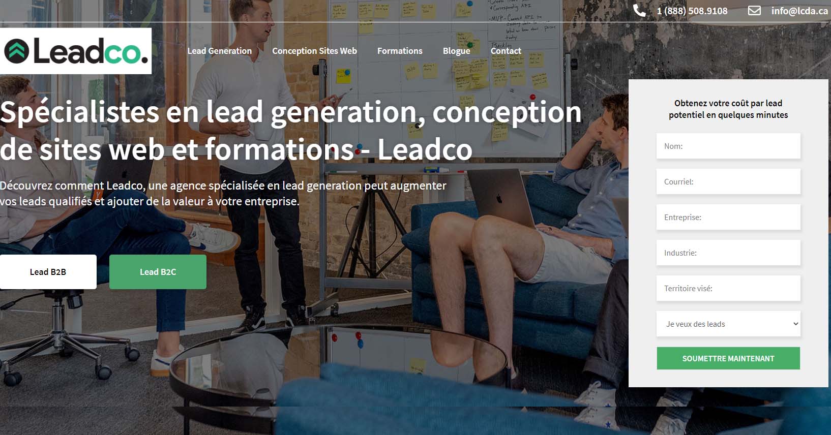 Home - Leadco. Lead generation, Sherbrooke, Montreal, Quebec
